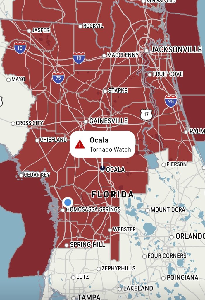 Ocala Post (Ocala News) - National Weather Service alert: Tornado watch ...